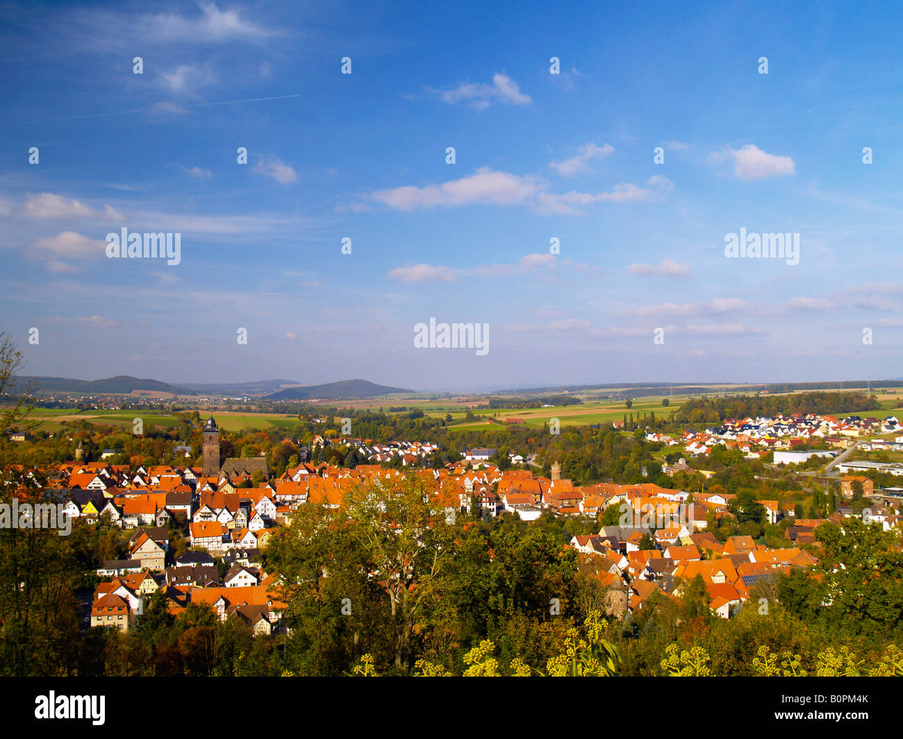 view over the historic center of grebenstein germany Stock Photo - Alamy