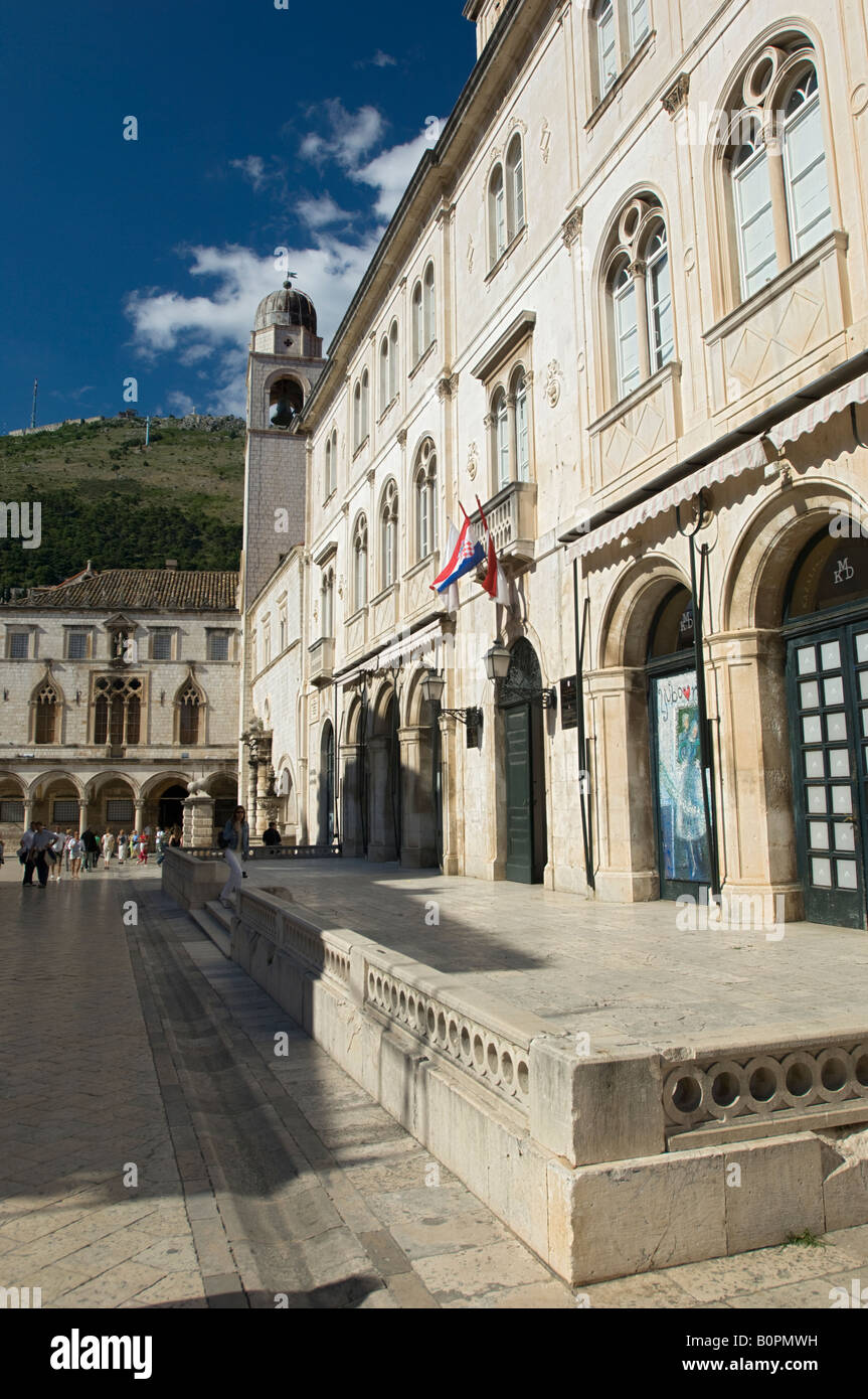 Luza Square and City Bell Tower, Dubrovnik, Croatia Stock Photo - Alamy