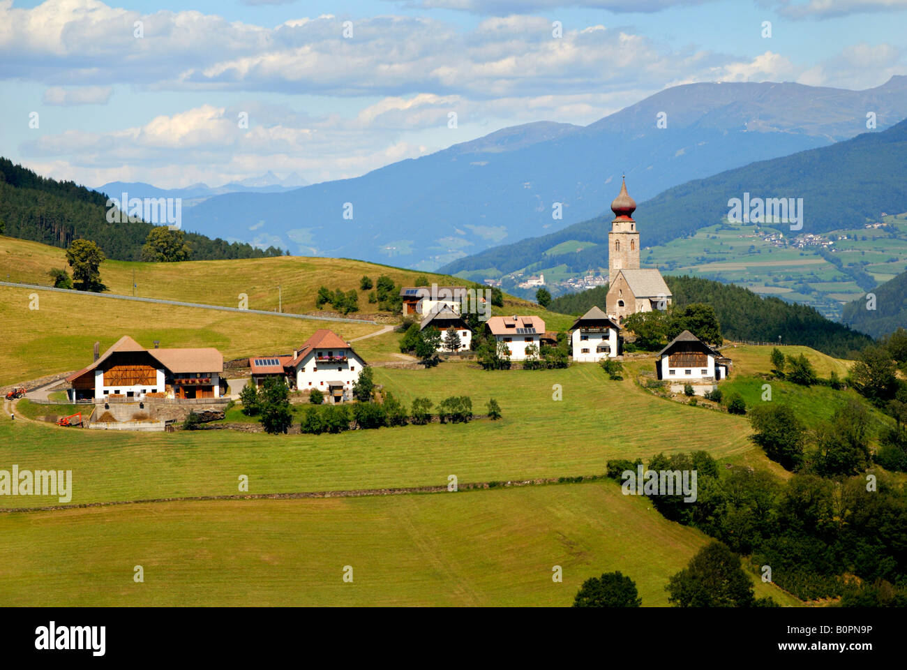Village on the Renon Plateau near Bolzano in Italian Tyrol Stock Photo ...