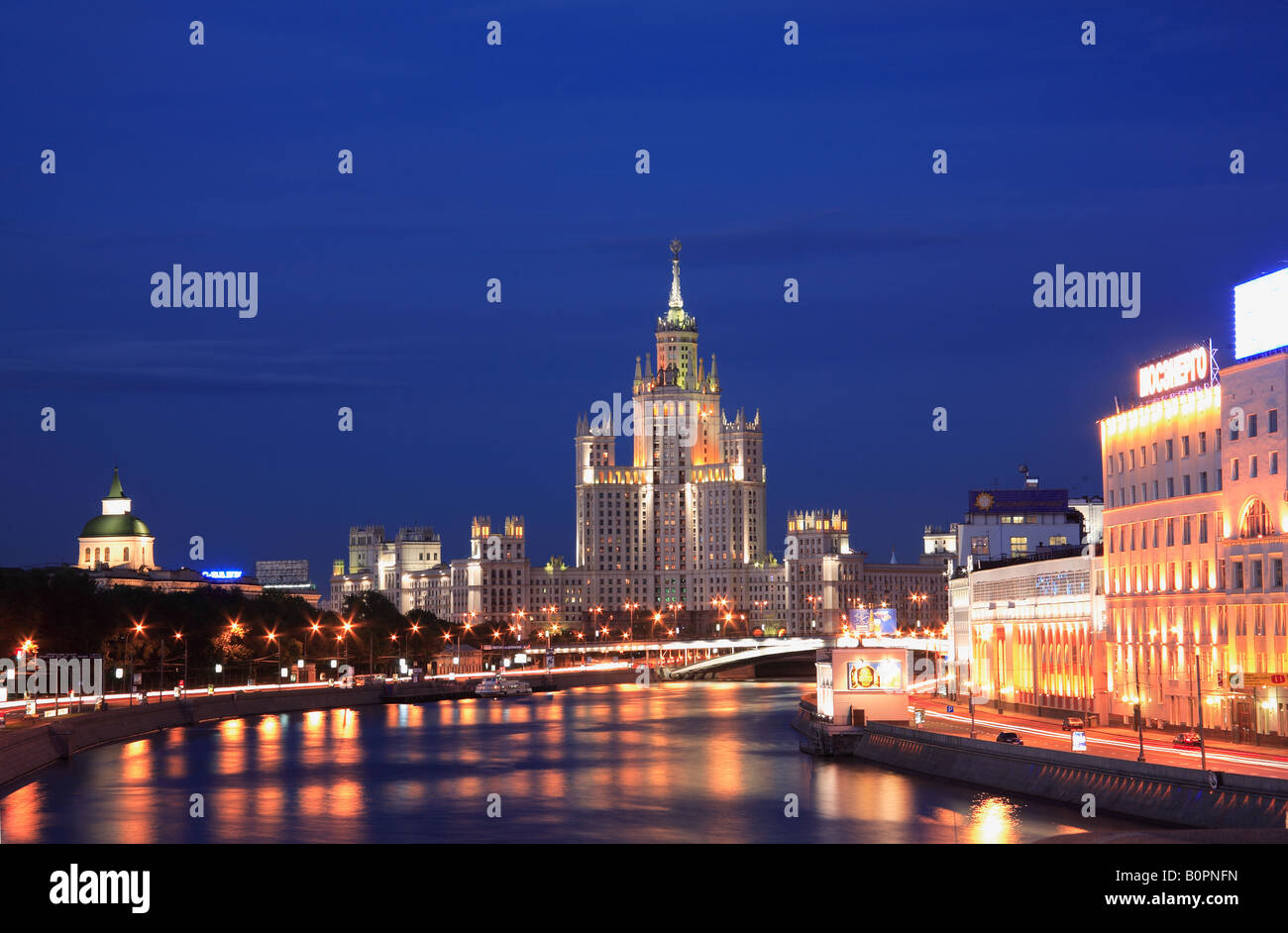 Moscow at night Stock Photo - Alamy