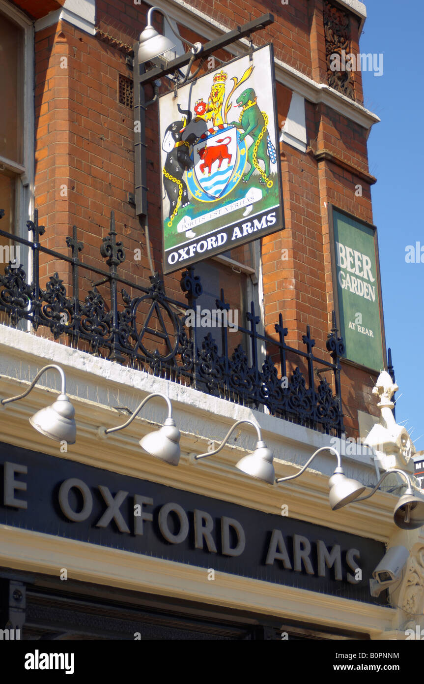 The Oxford Arms Pub Sign - Camden London Stock Photo - Alamy