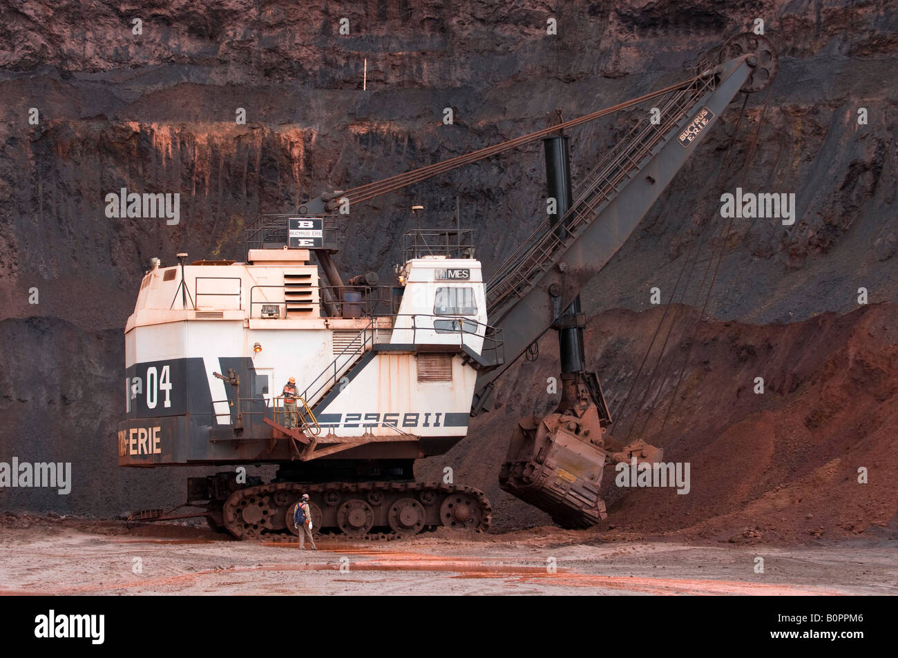 Iron ore is dug out at Caraja s Vale iron ore mine state of Para Brazil ...