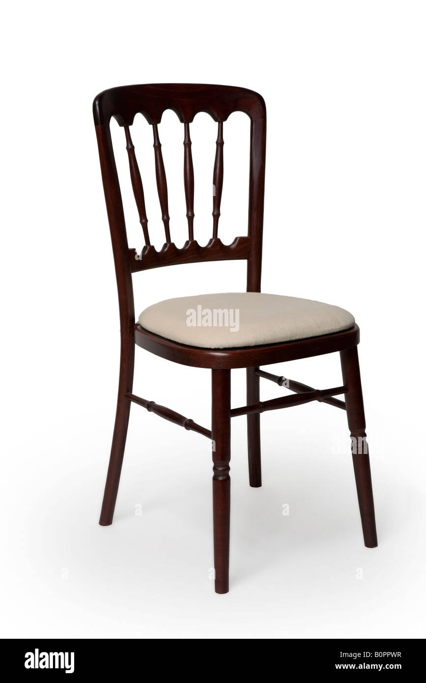 single chair: colour image shot in the studio with a white back ground ...