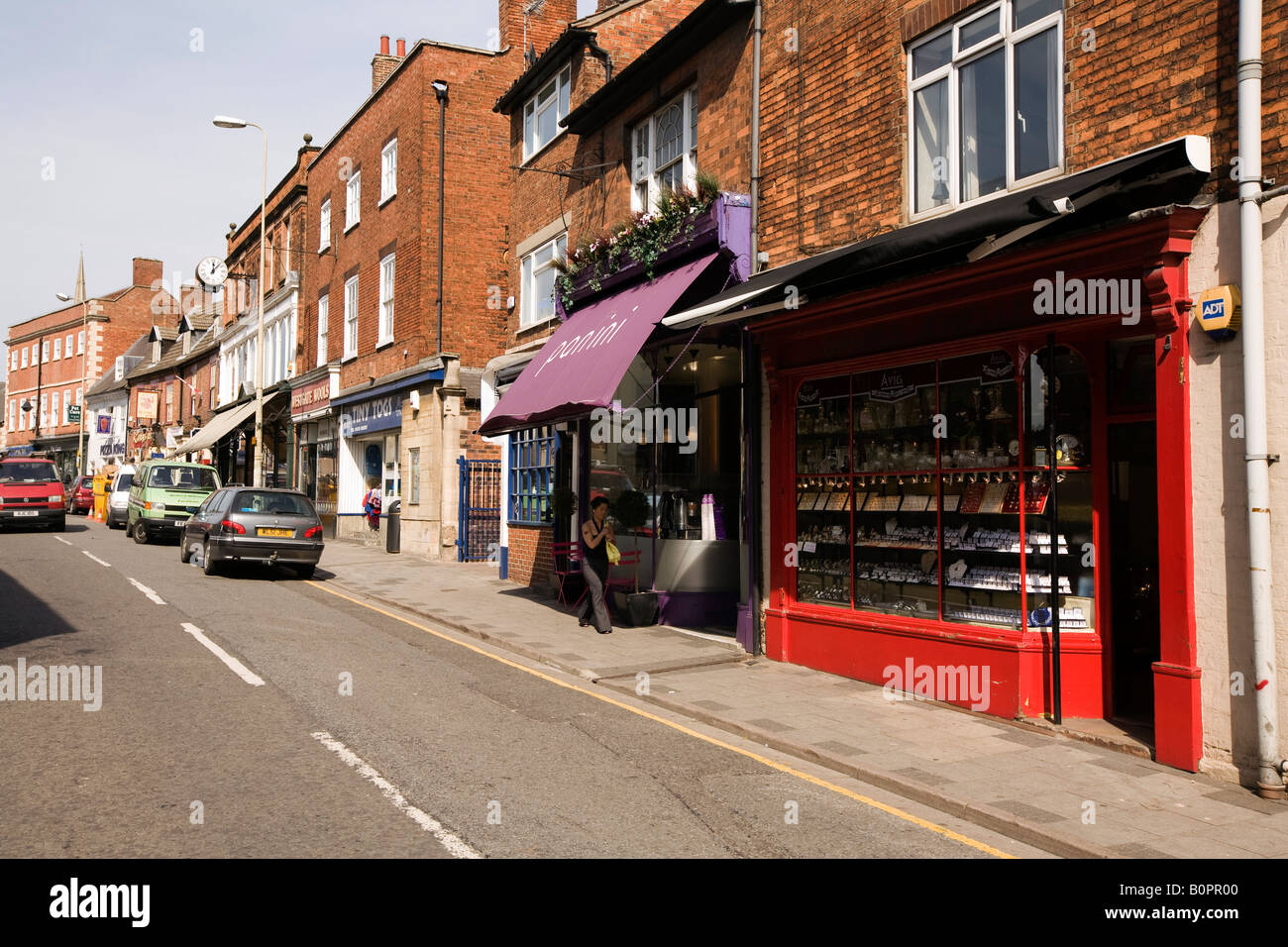 UK England Lincolnshire Grantham Westgate small independent shops just ...