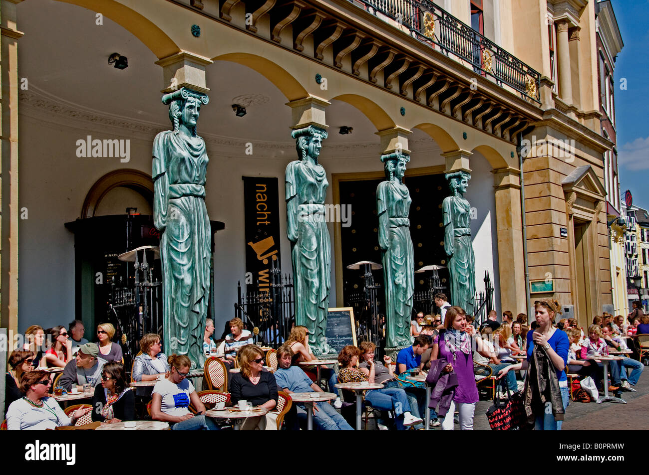 Utrecht Netherlands pavement bar restaurant pub Stock Photo - Alamy