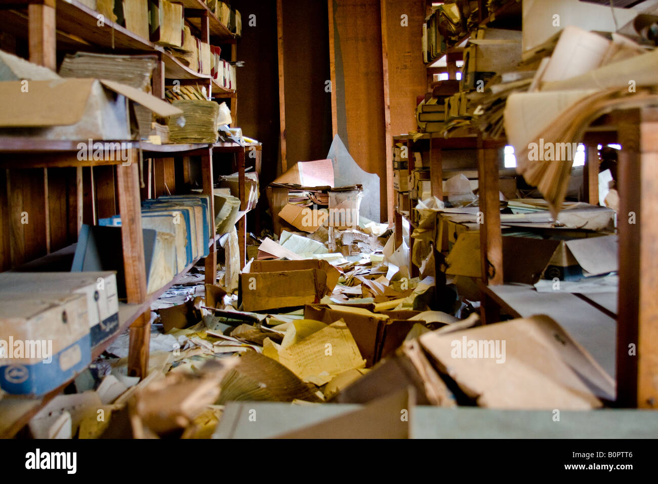 Paper in an old Store Stock Photo - Alamy