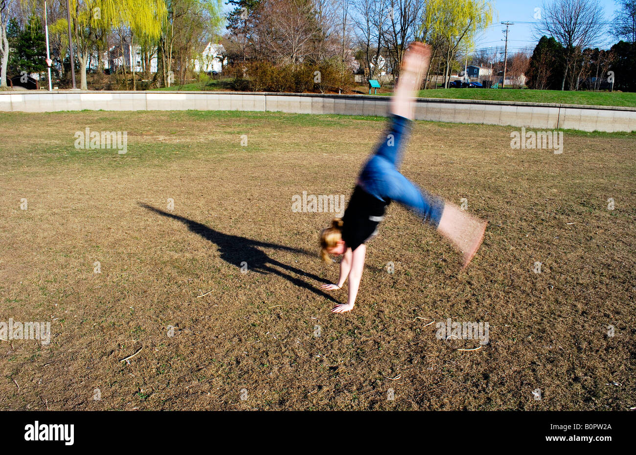 girl doing gymnastics Stock Photo - Alamy
