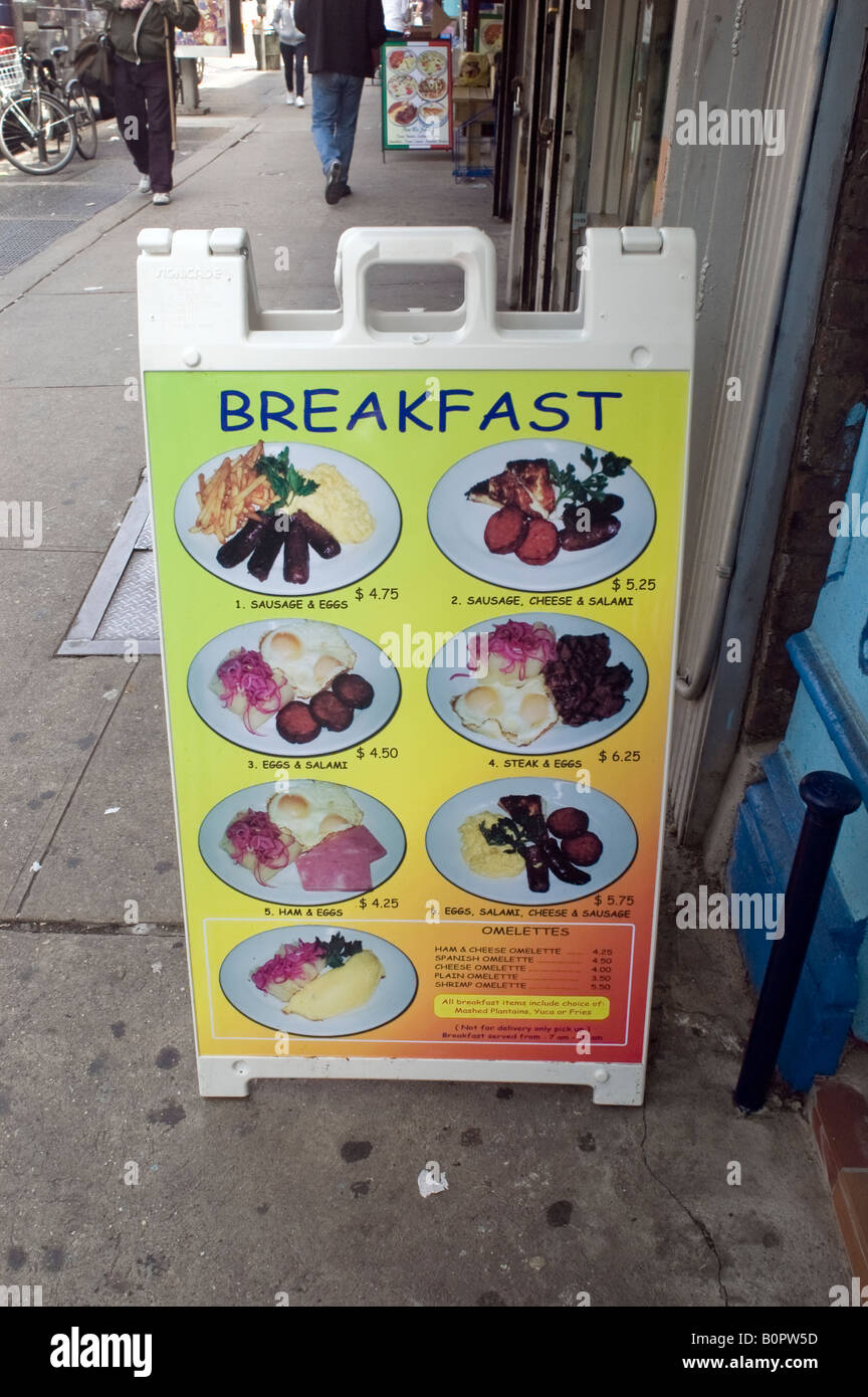 A deli in Chelsea in New York advertises it s menu of unhealthy ...