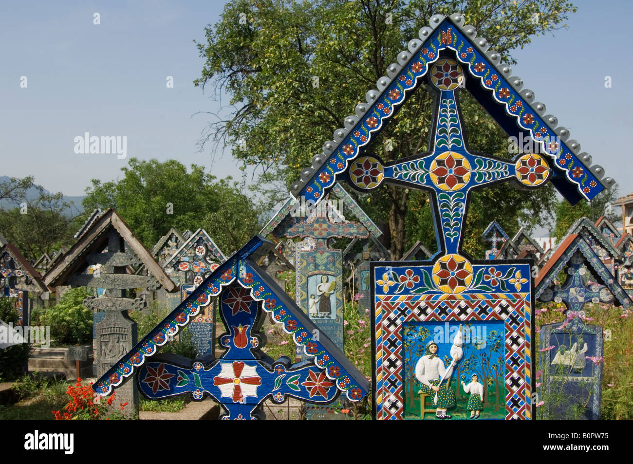Sapanta "Merry Cemetery Stock Photo - Alamy
