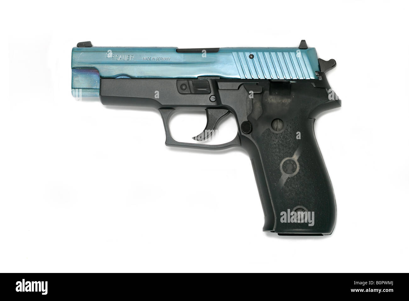 SIG SAUER P 339 9x19 Germany pistol handgun hand gun blue Stock Photo ...