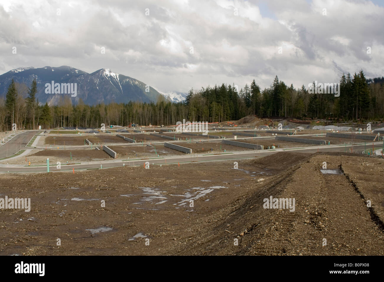 Empty graded lots sit ready for new home construction Stock Photo - Alamy