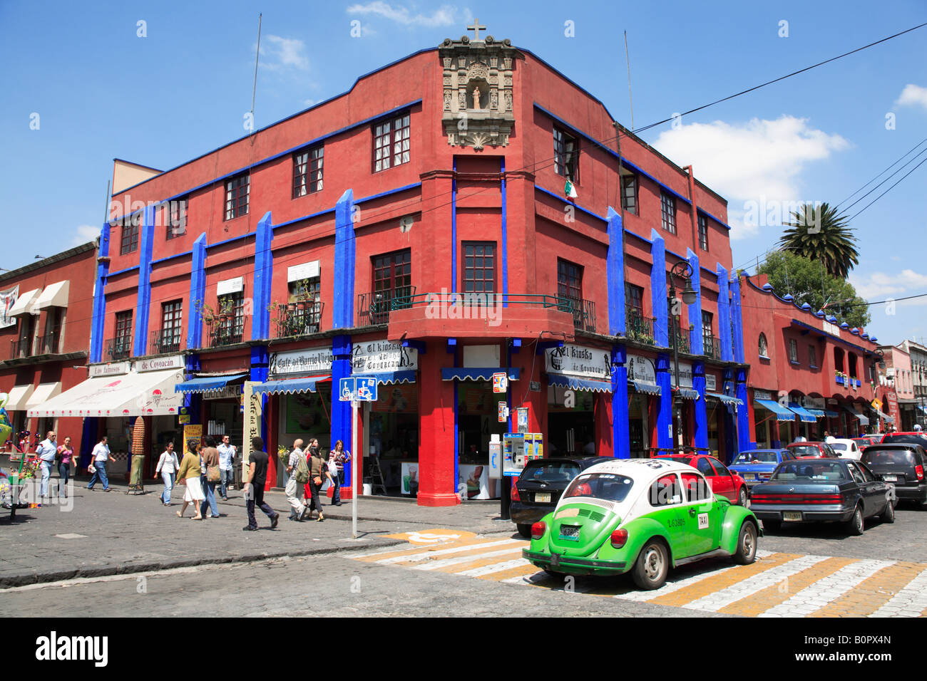 Colorful architecture coyoacan mexico city hi-res stock photography and ...