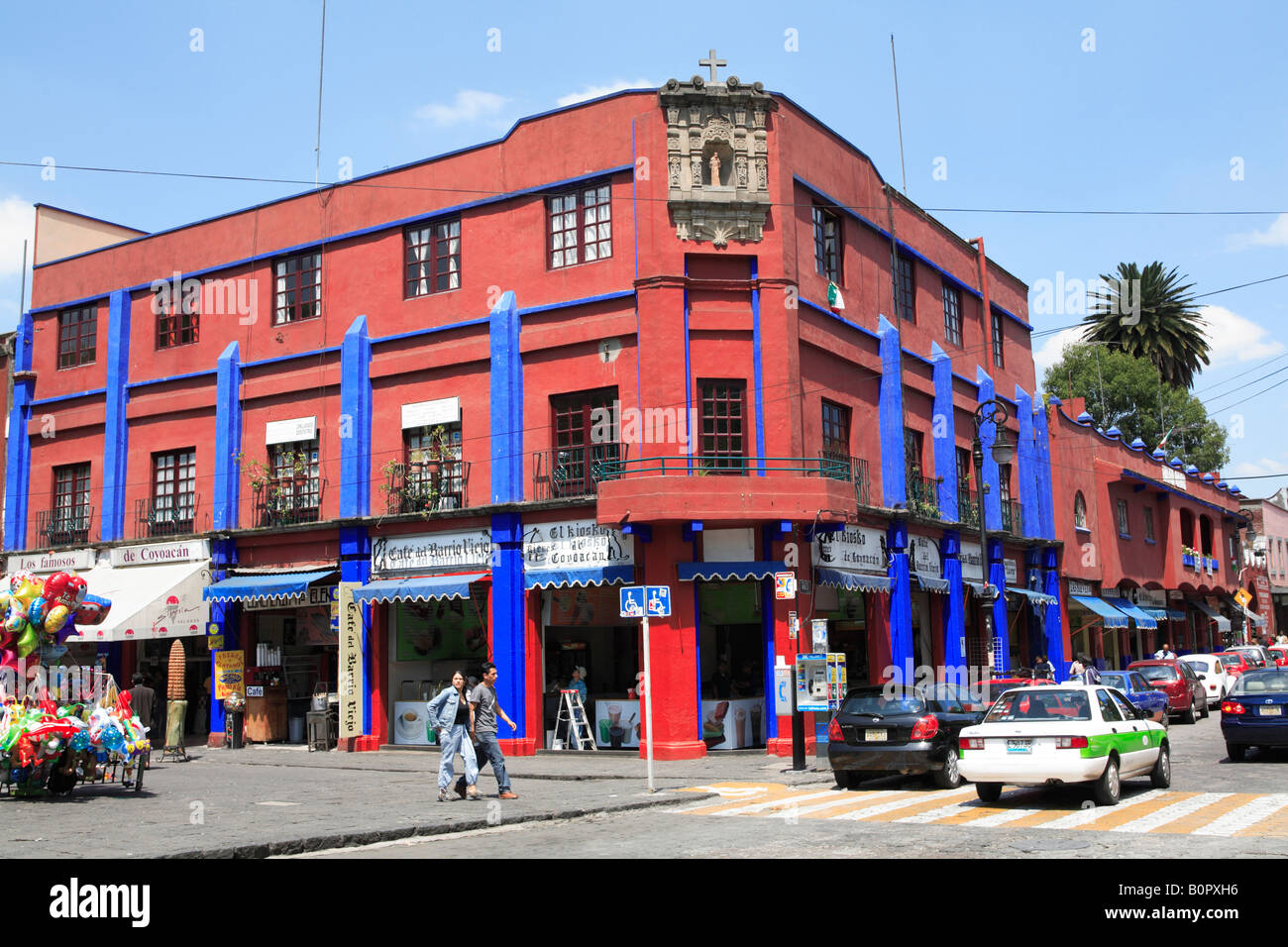 Colorful architecture Coyoacan Mexico City Mexico Stock Photo - Alamy