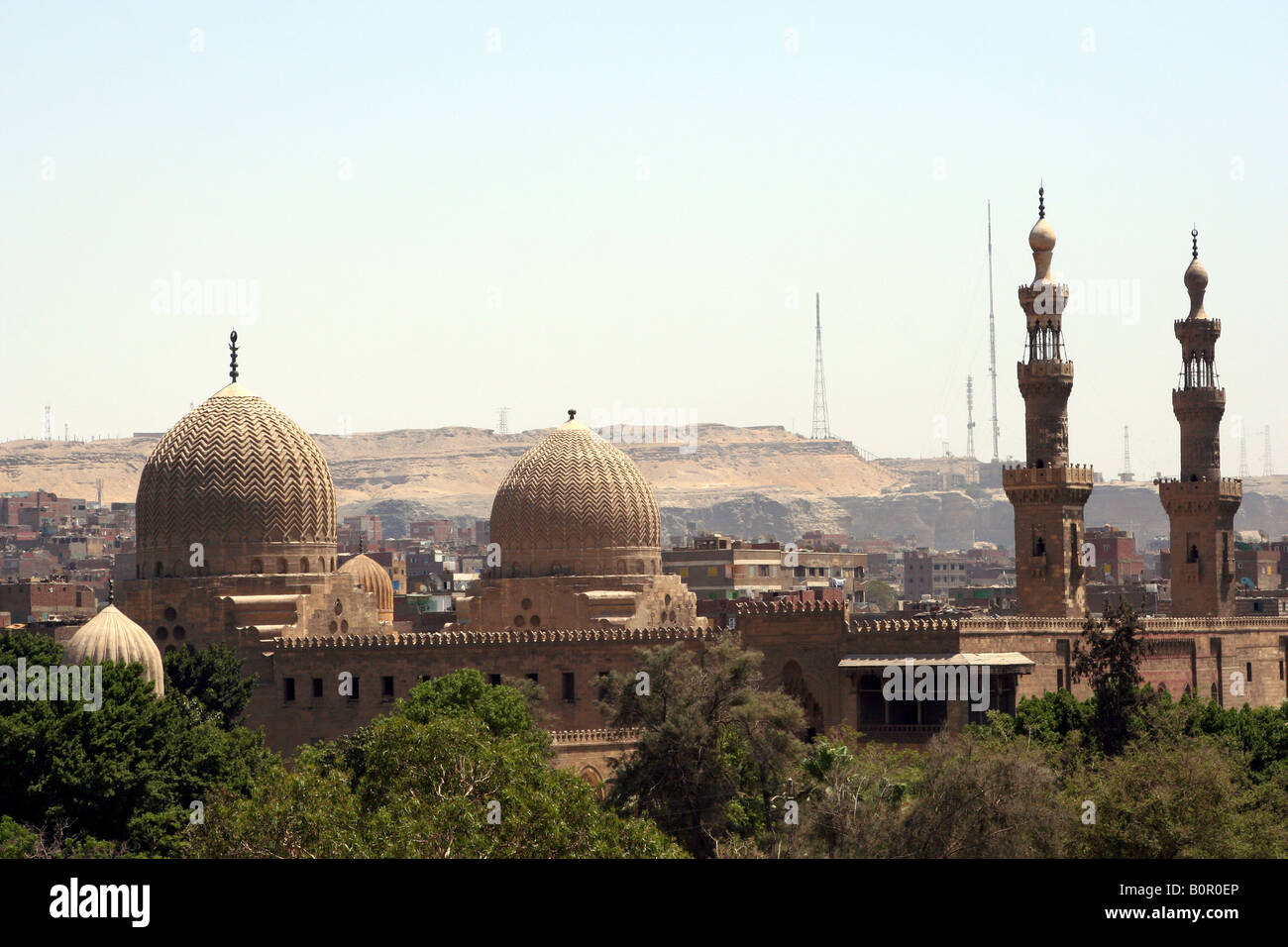 dome of mausoleum, minaret, sabil kuttab, Complex of Qaytbay, Northern ...