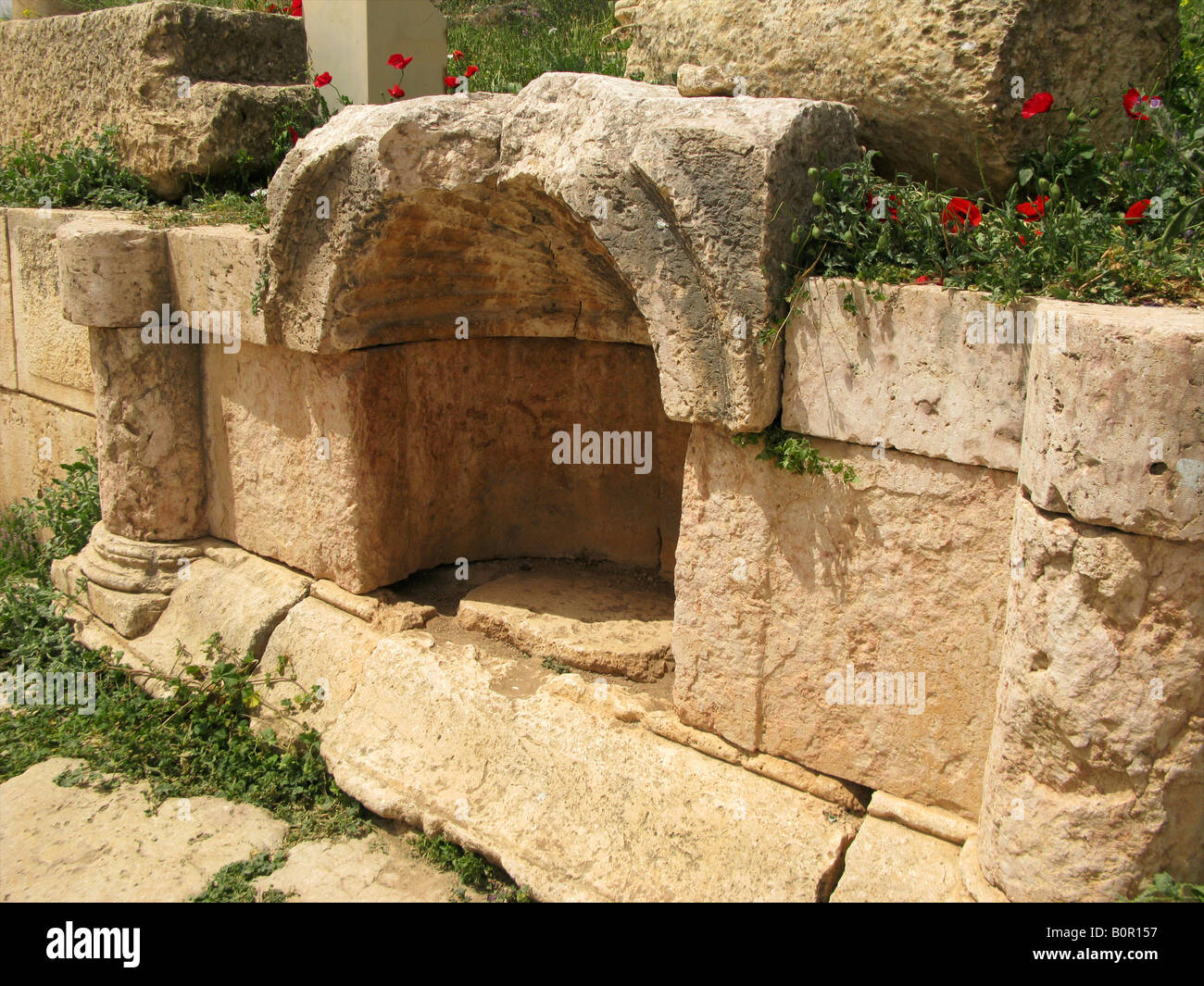 Roman ruins in the ancient town of Jerash in northern Jordan, Jordan ...