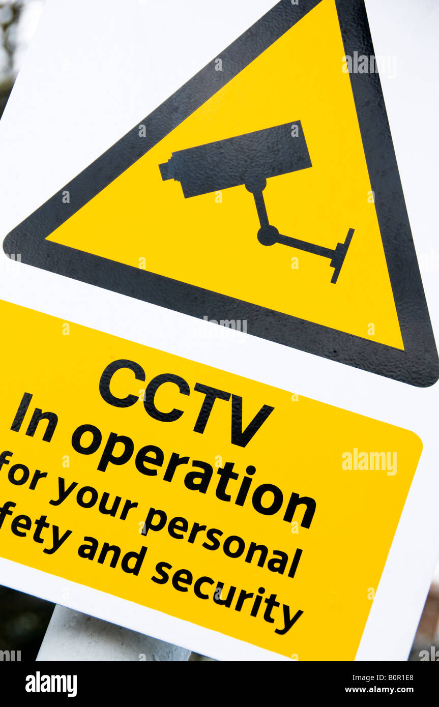 Cctv security camera sign warning hi-res stock photography and images ...