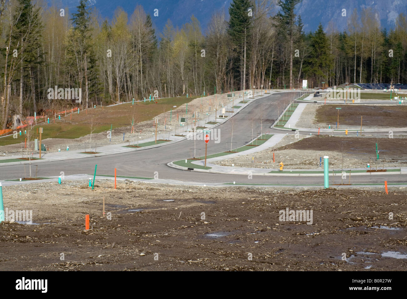 Empty graded lots sit ready for new home construction Stock Photo - Alamy