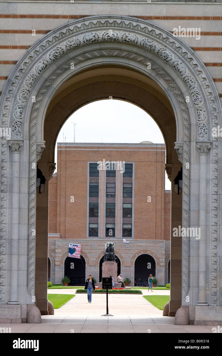 Large archway on the campus of William Marsh Rice University in Houston ...