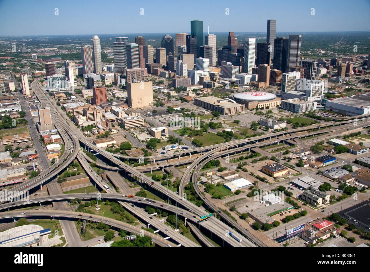 Aerial houston highway united states hi-res stock photography and ...
