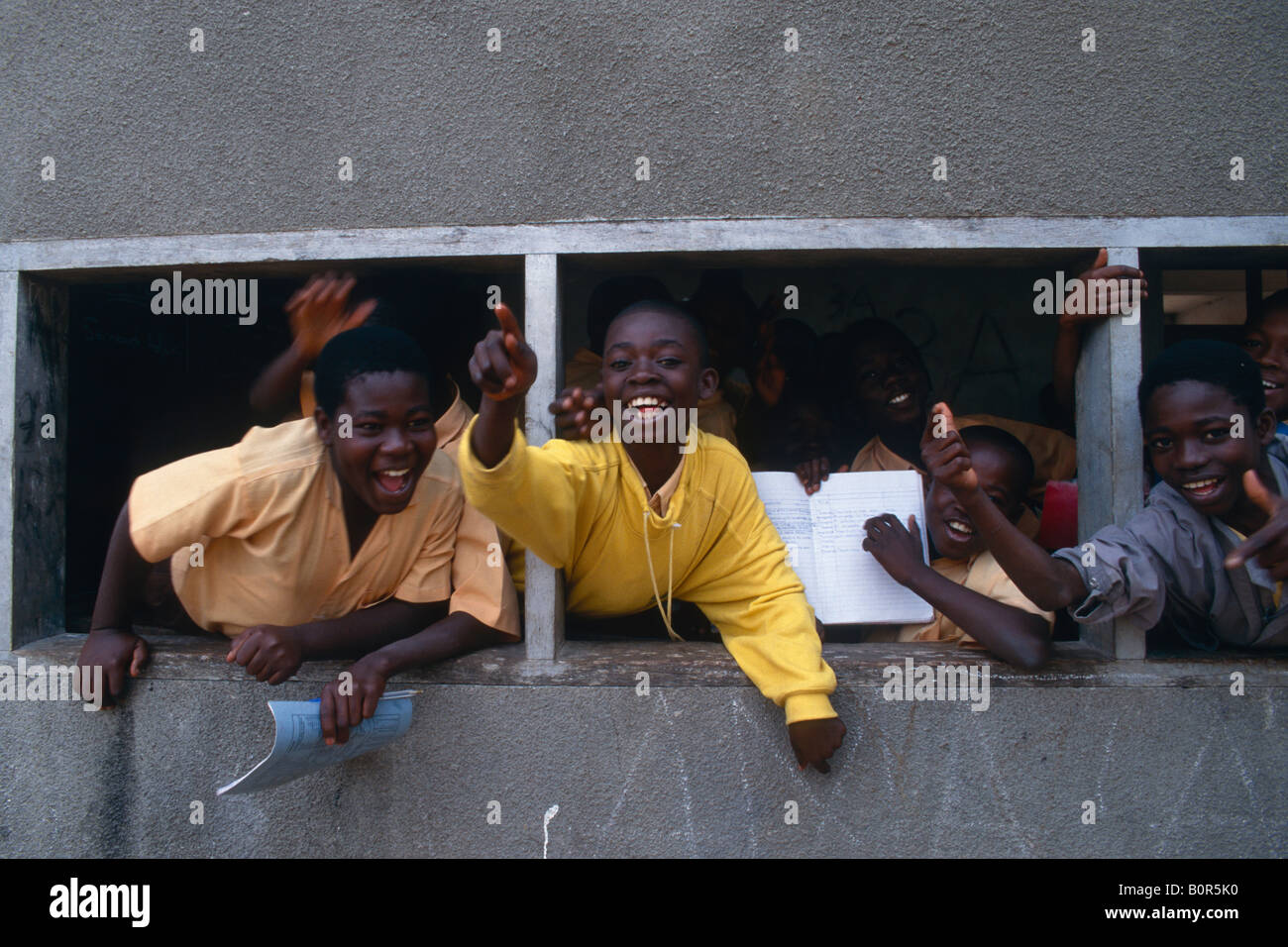 Group of boys at Okuapemman School Akropong in Ghana Stock Photo - Alamy