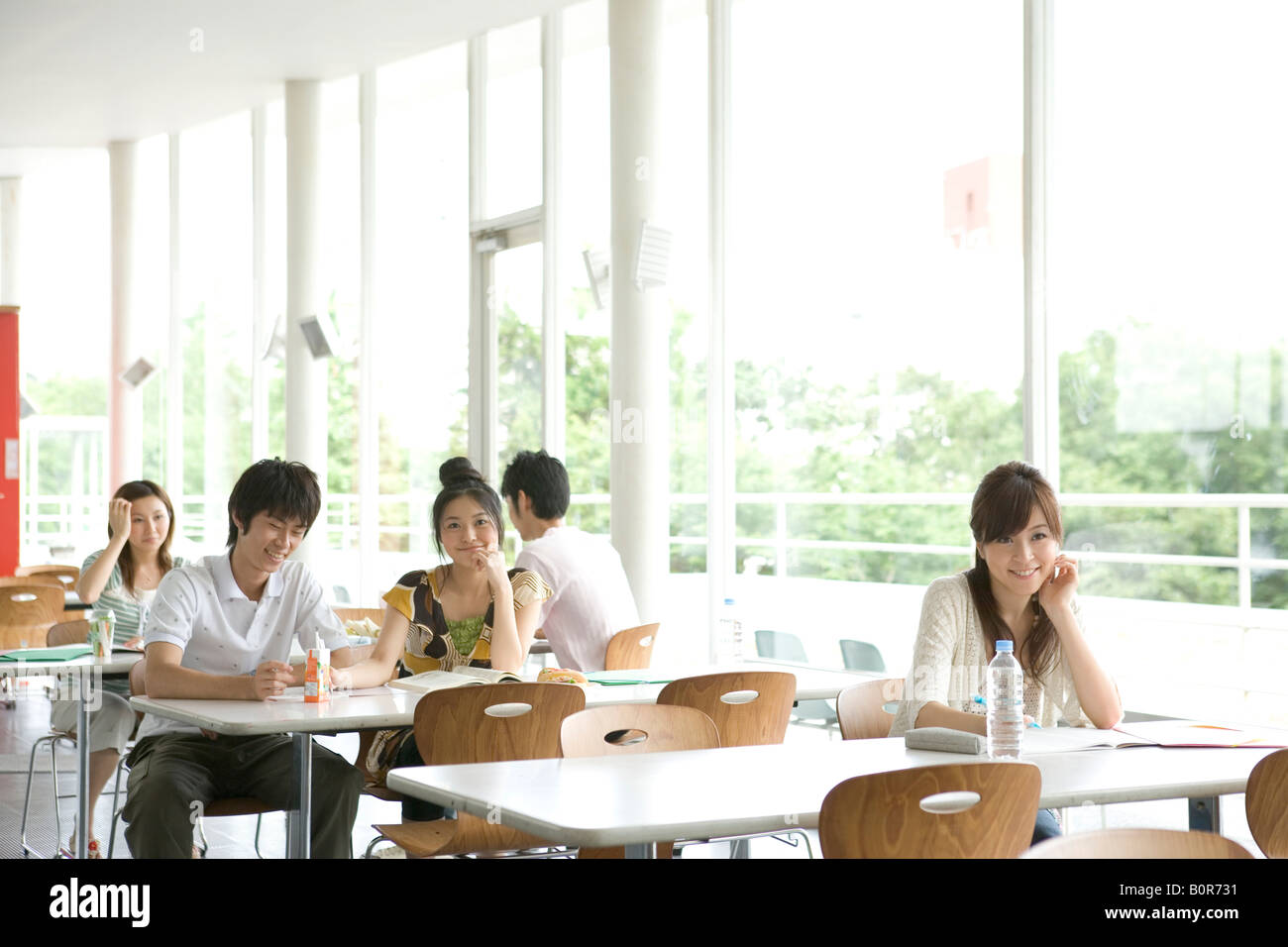 Students in cafeteria Stock Photo - Alamy
