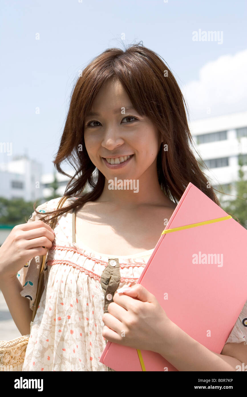 Portrait of female student Stock Photo - Alamy