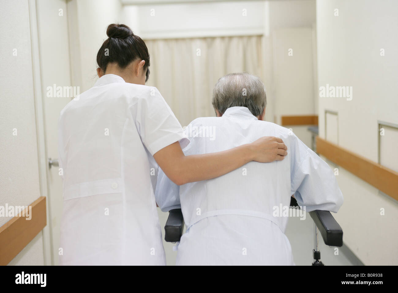 Female walker rear view hi-res stock photography and images - Alamy