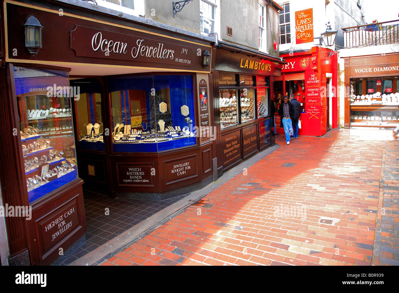 Shops Passageway the Lanes Shopping Arcades Brighton town Sussex ...