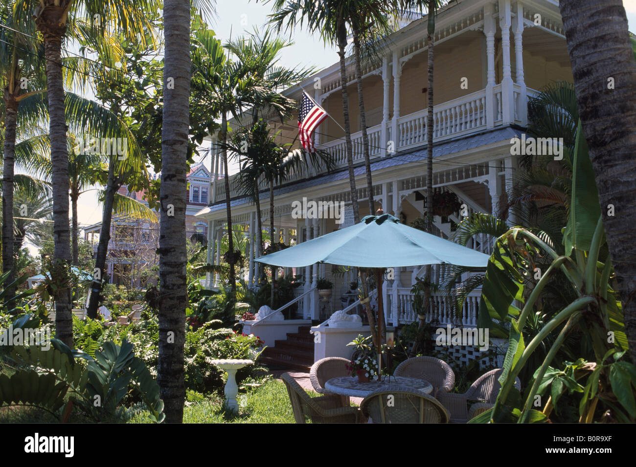House built in colonial style, Key West, The Keys, Florida, USA Stock ...