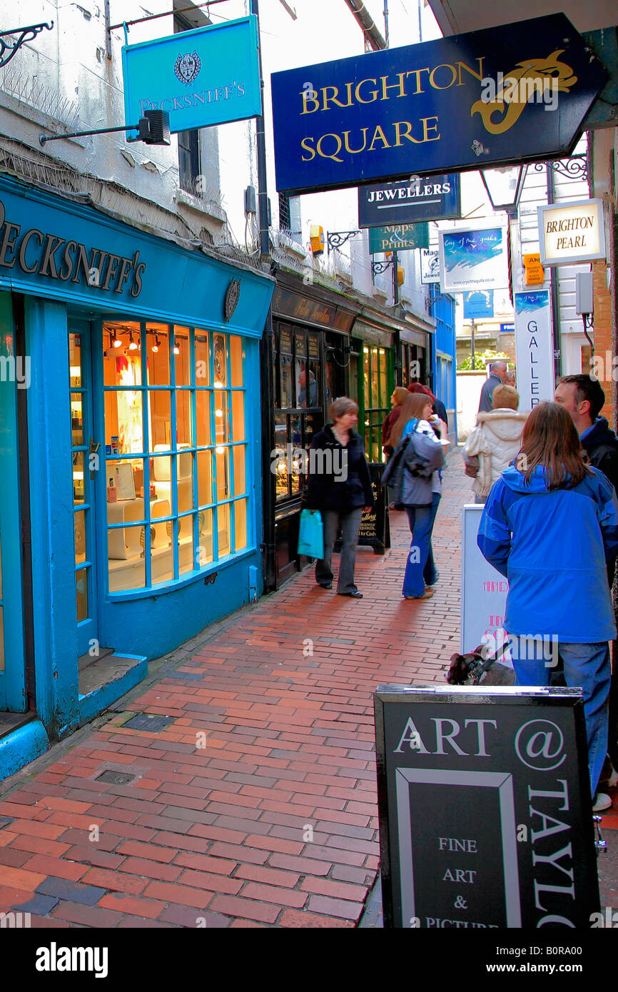 Shops Passageway the Lanes Shopping Arcades Brighton town Sussex ...