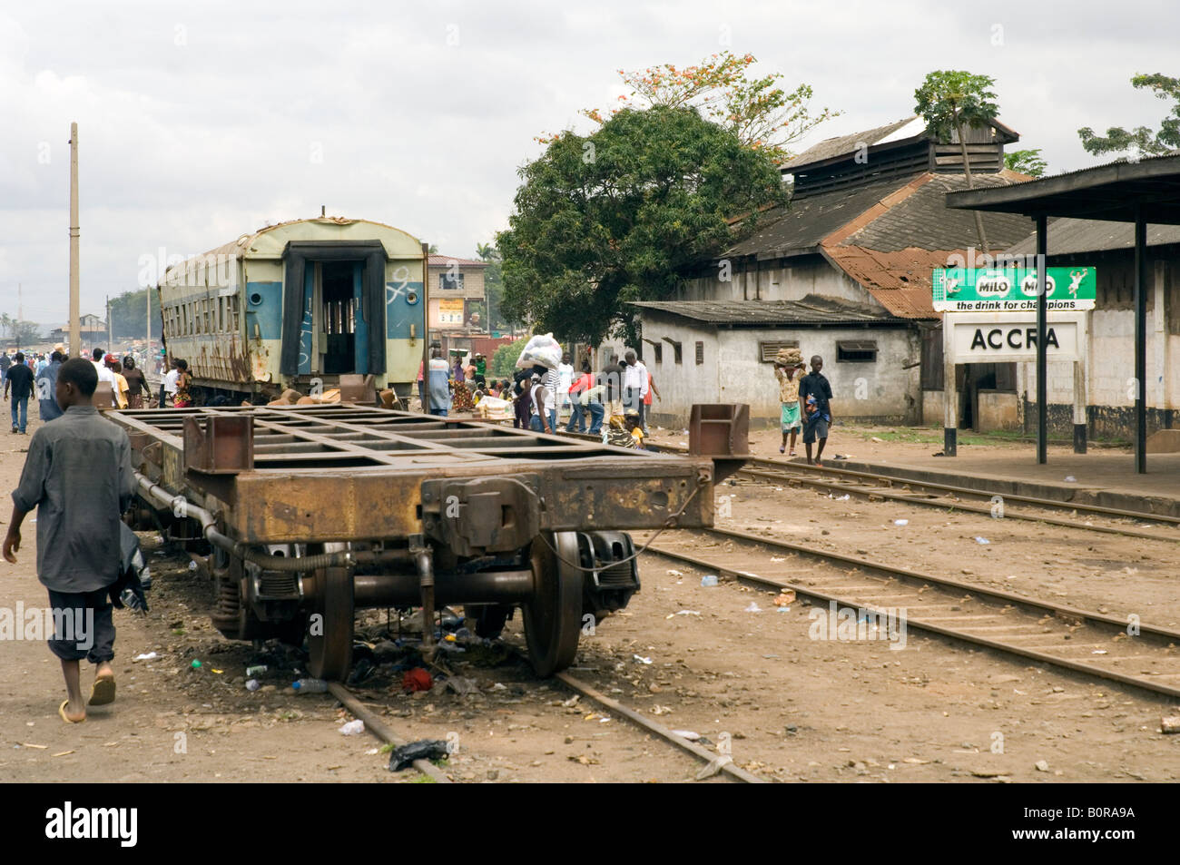Accra train station the carriages are not well maintained Accra, Ghana ...
