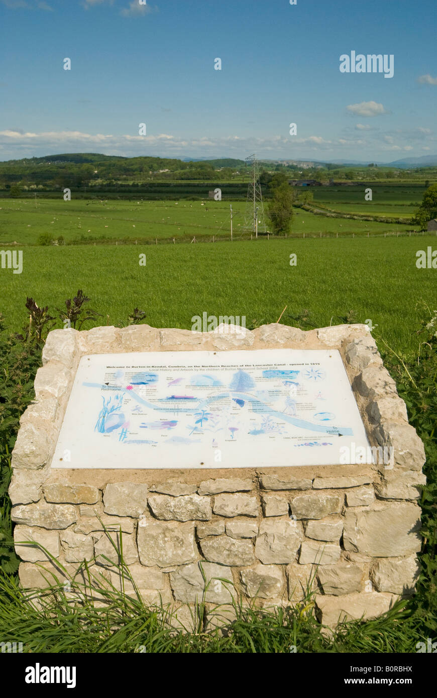 on site map of the northern reaches of the lancaster canal Stock Photo ...