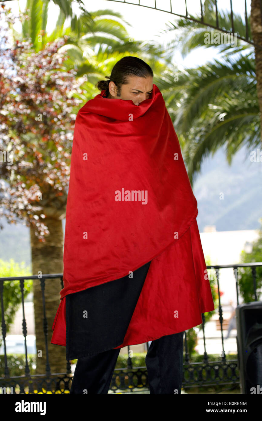 Male Flamenco dancer man, traditional folk dancing custom, entertainer ...