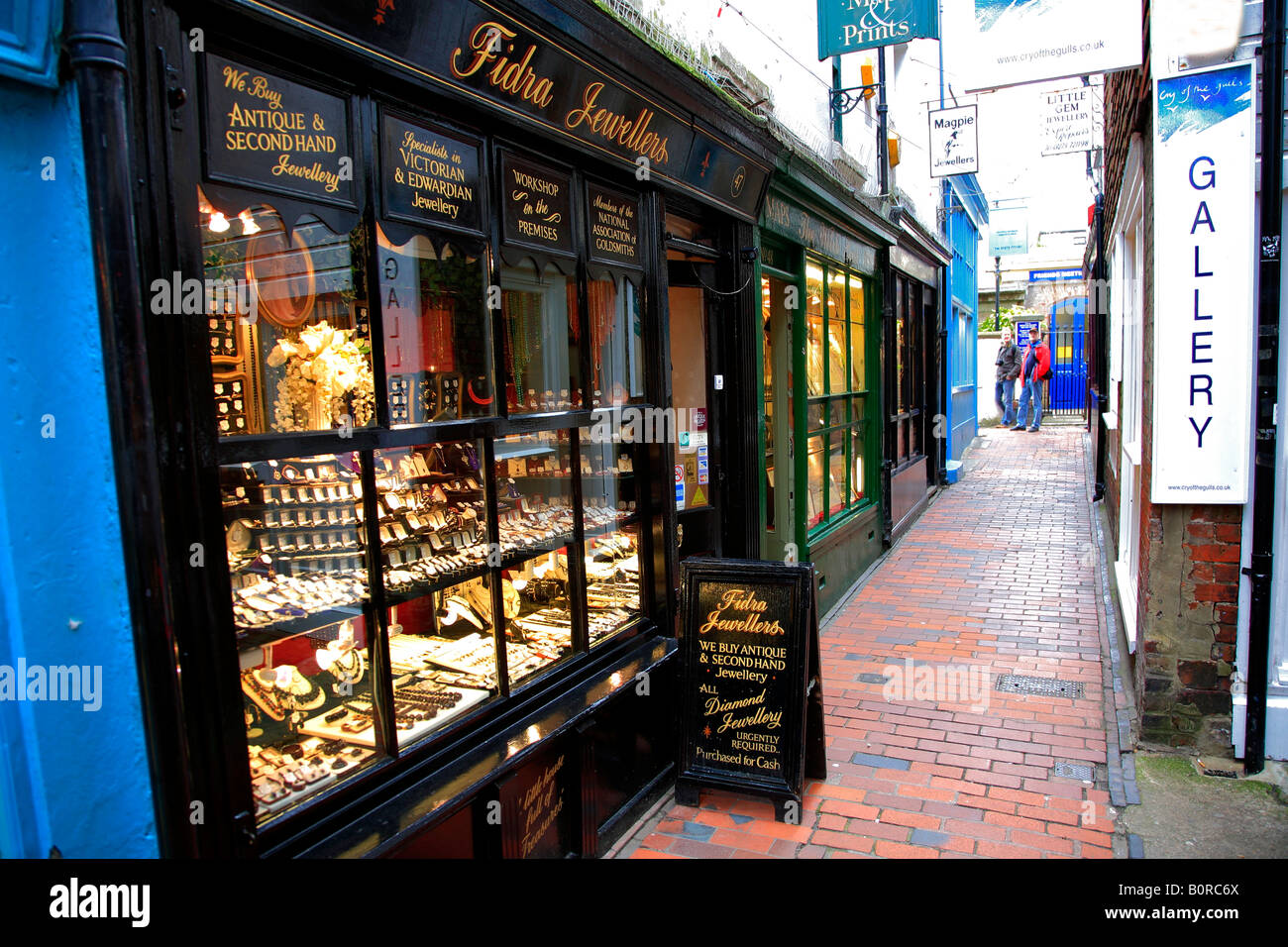 Shops Passageway the Lanes Shopping Arcades Brighton town Sussex ...