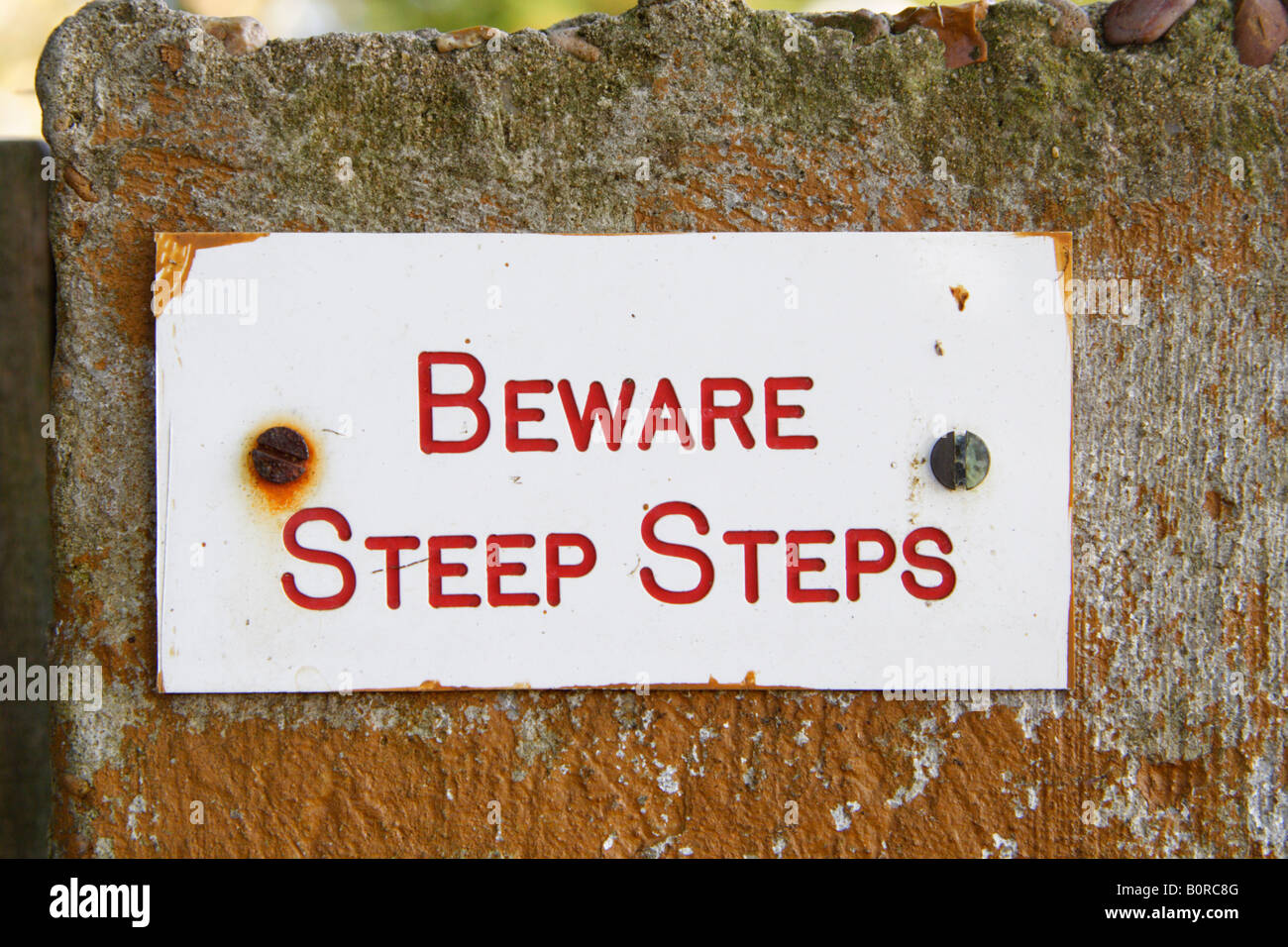 Caution not climb steps sign hi-res stock photography and images - Alamy