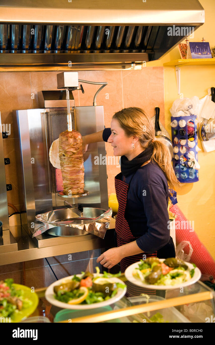 Kebab restaurant, Seville, Spain Stock Photo - Alamy