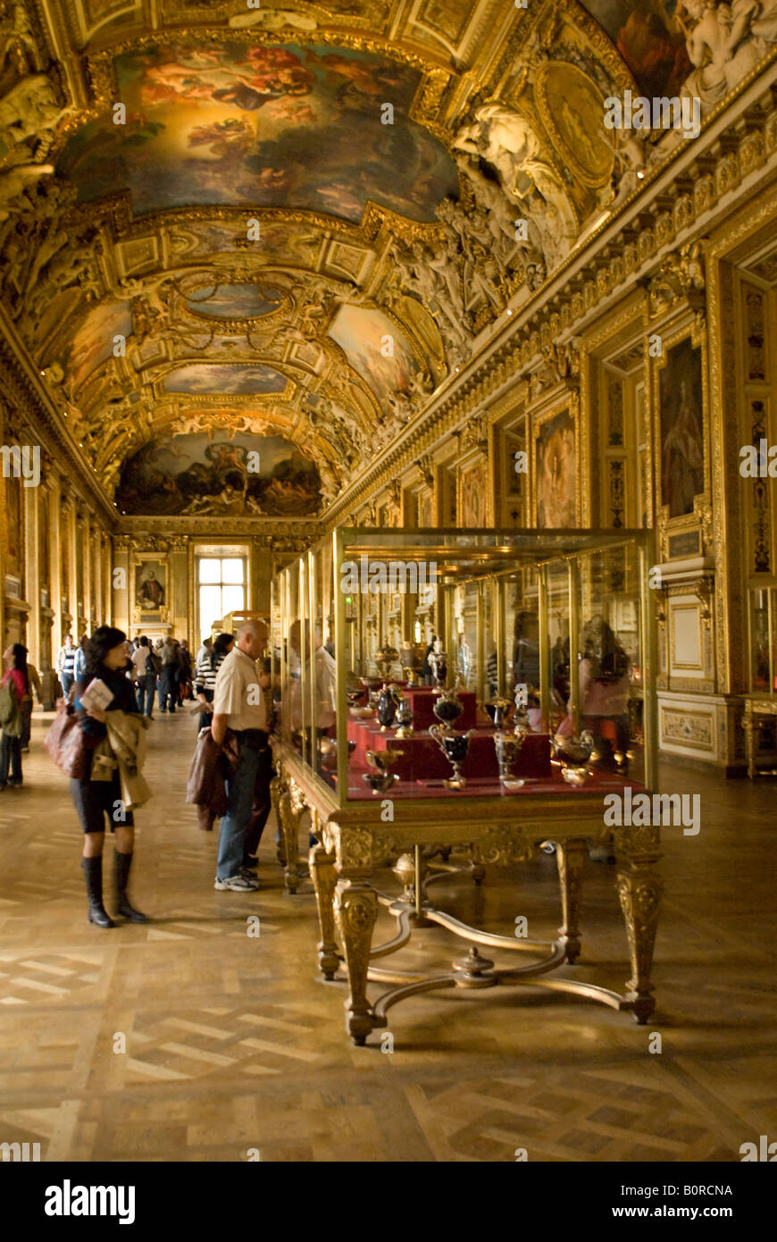 The Galerie d Apollon was built under Louis XIV in the Louvre Museum in ...