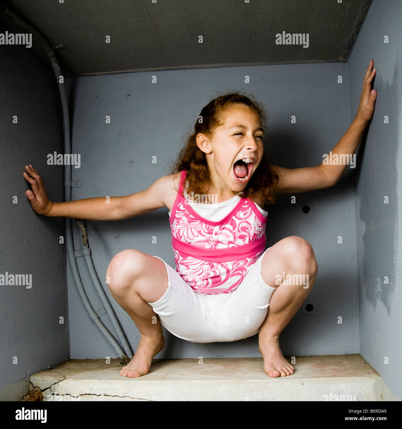 Child stuck in box hi-res stock photography and images - Alamy