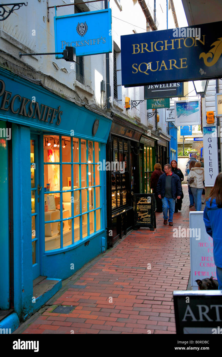 Shops Passageway the Lanes Shopping Arcades Brighton town Sussex ...