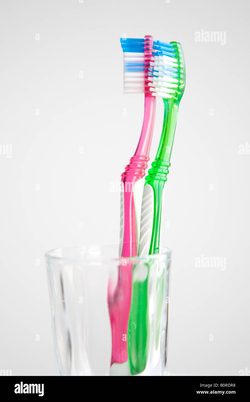 Tooth brush in glass hi-res stock photography and images - Alamy
