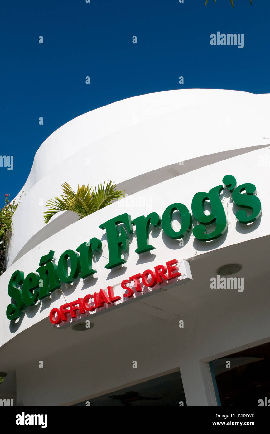 Senor Frogs merchandising store Playa del Carmen Mexico Stock Photo - Alamy