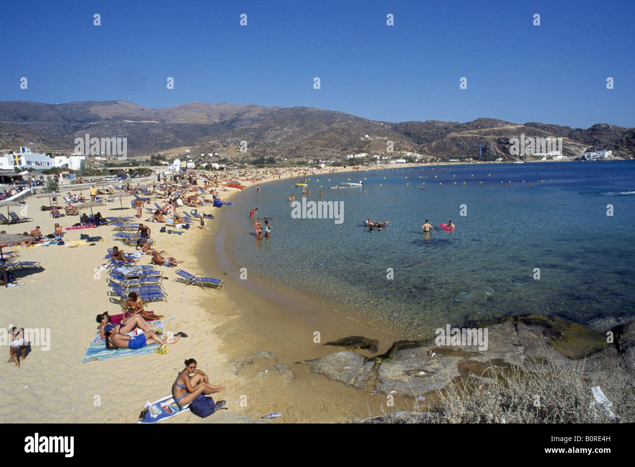 Milopotas Beach, Ios Island, Cyclades, Greece Stock Photo - Alamy