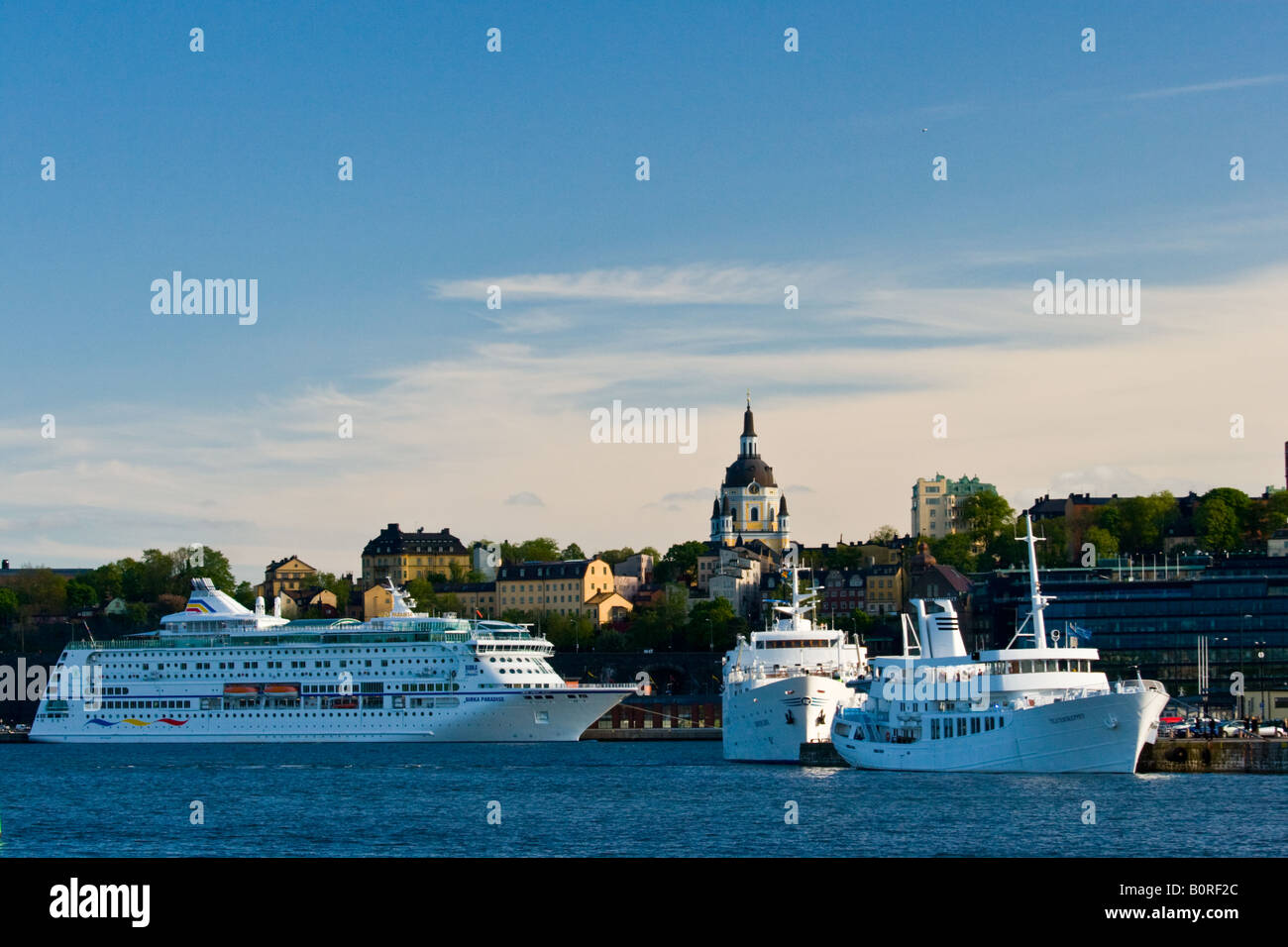 view of Stockholm harbour and Södermalm, Stockholm, Sweden Stock Photo ...