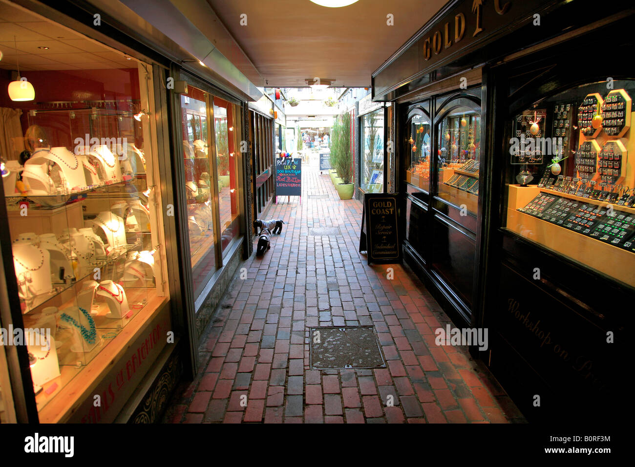 Shops Passageway the Lanes Shopping Arcades Brighton town Sussex ...