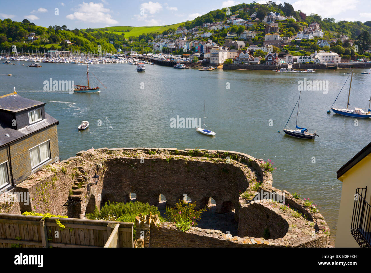 Overlooking Bayards Cove Gun Fort at Darmouth Devon UK Stock Photo - Alamy