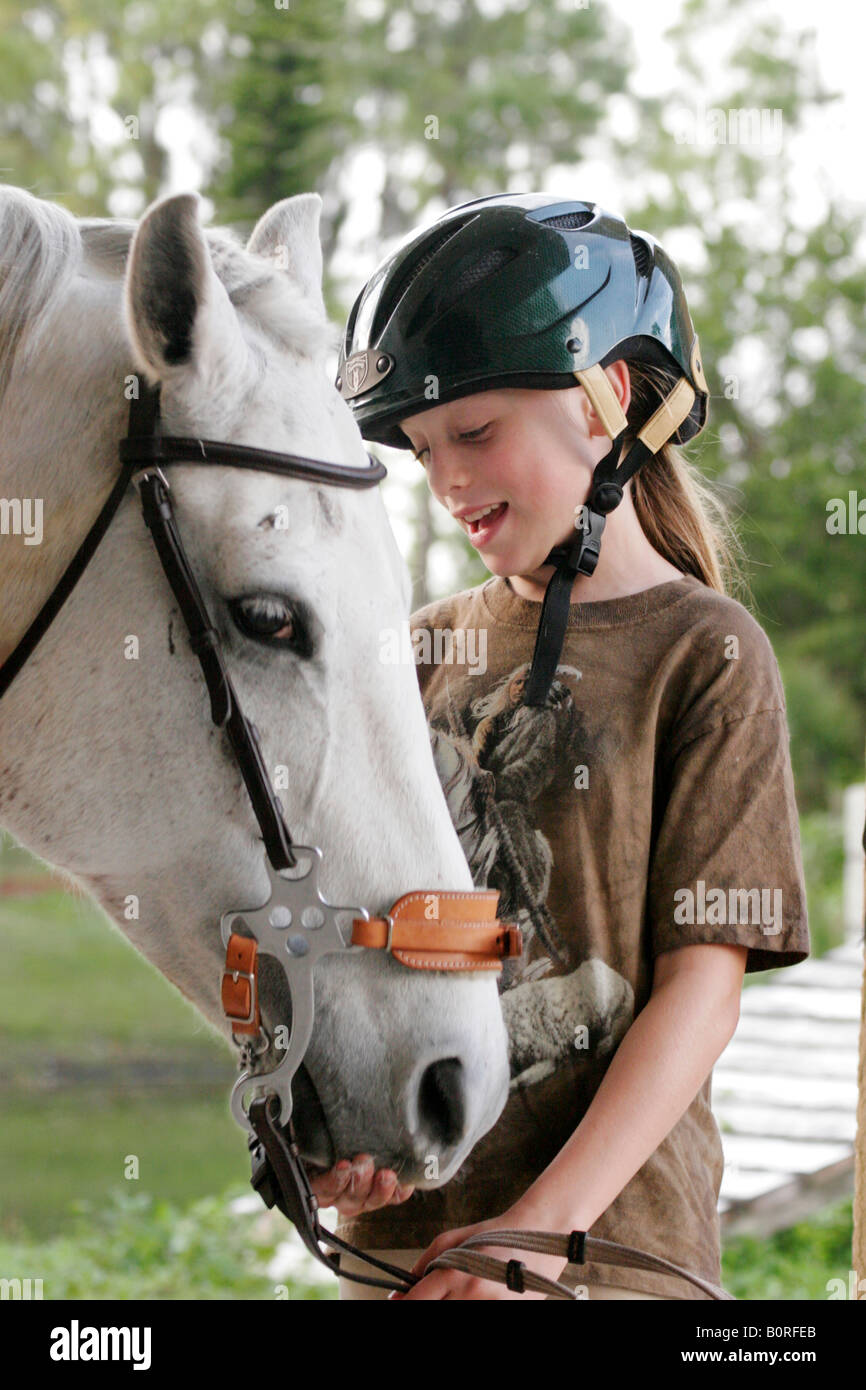 Child Equestrian Training Stock Photo - Alamy