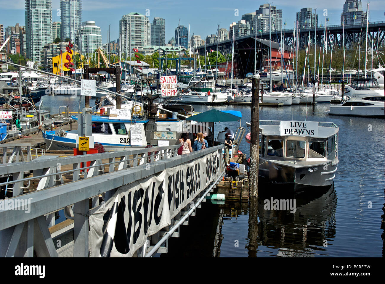 Commercial fish dock at Vancouver s False Creek where customers can ...