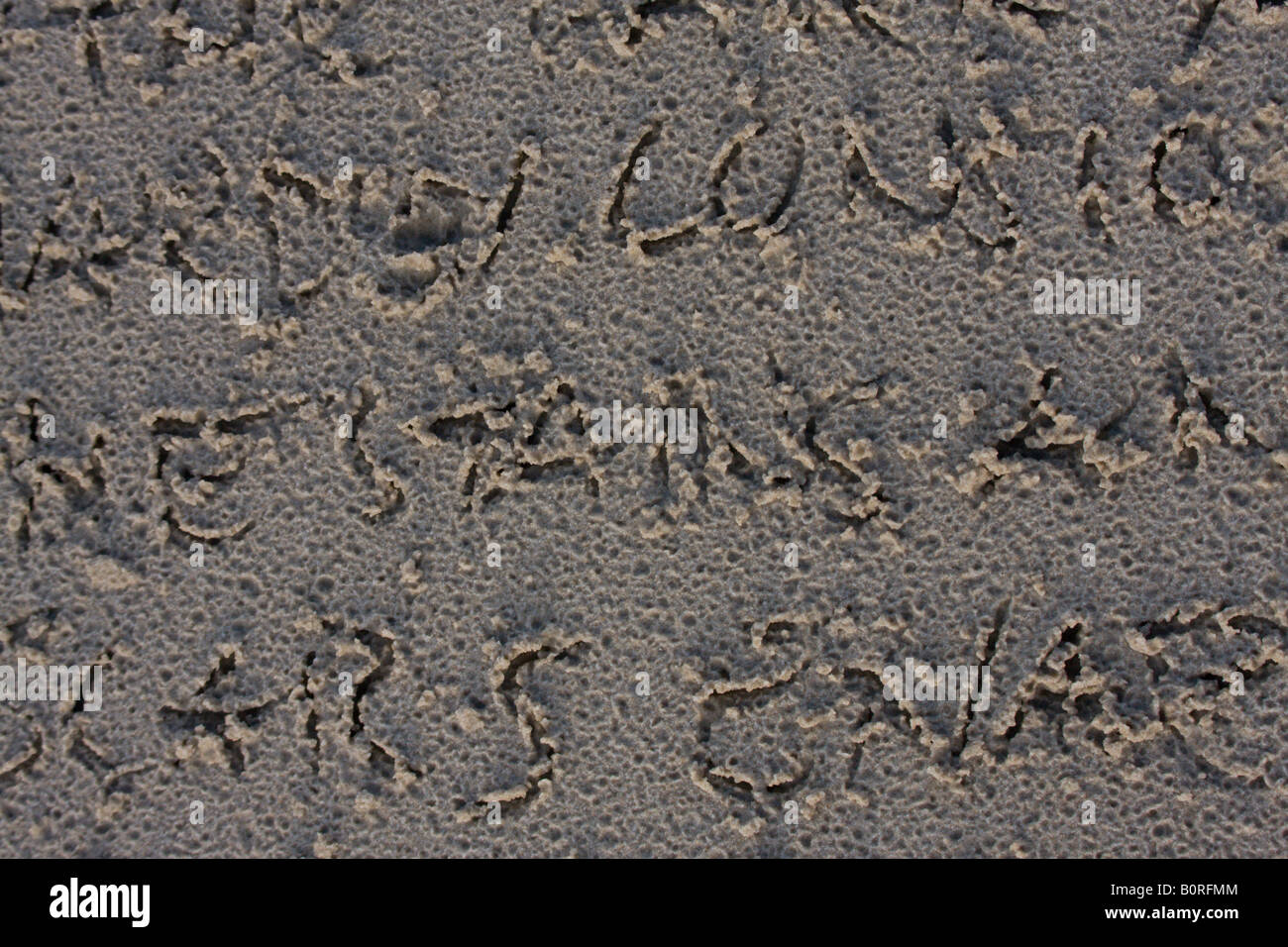 writing in sand Stock Photo - Alamy