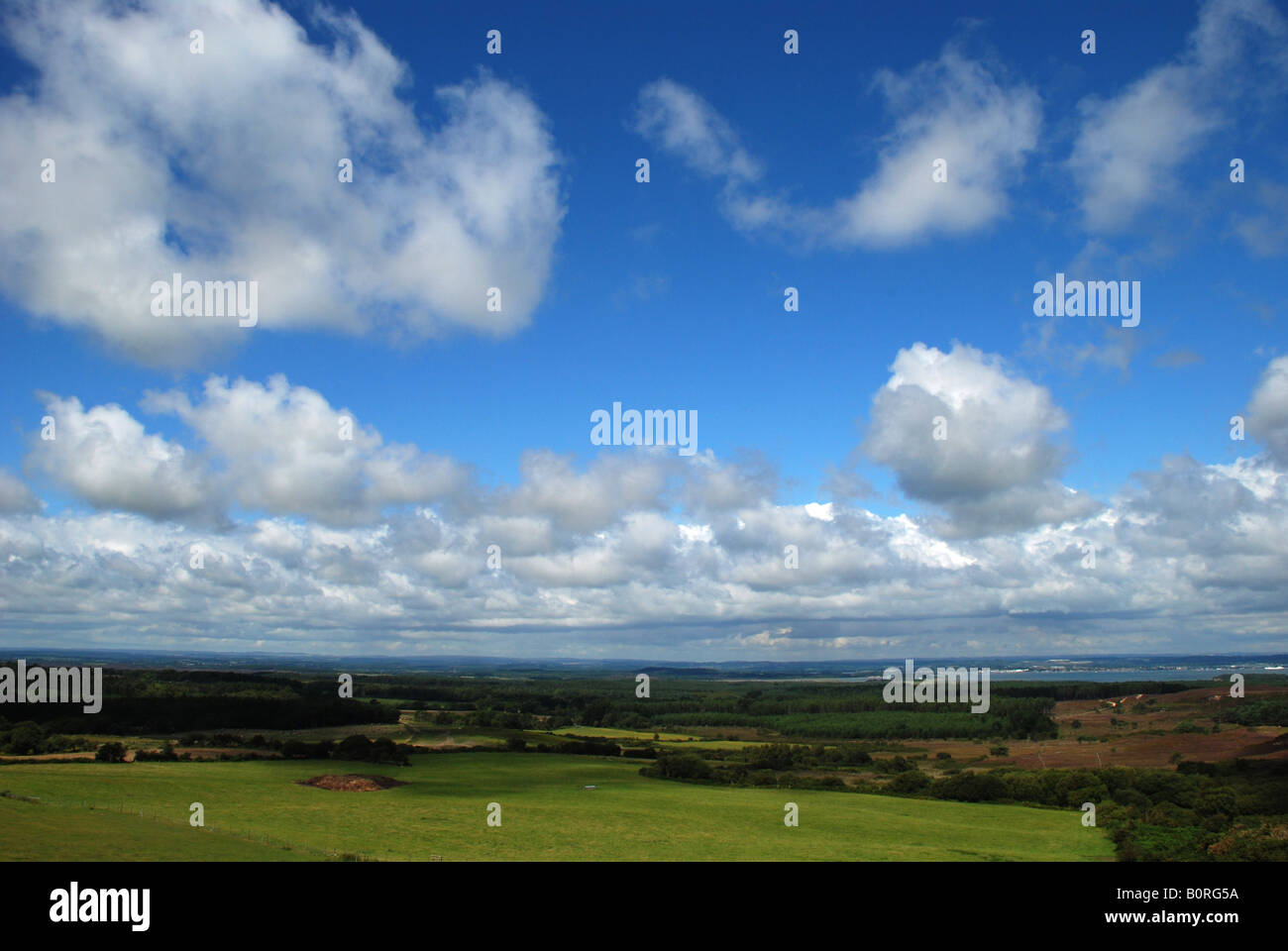 English Countryside Dorset clouds blue sky Stock Photo - Alamy