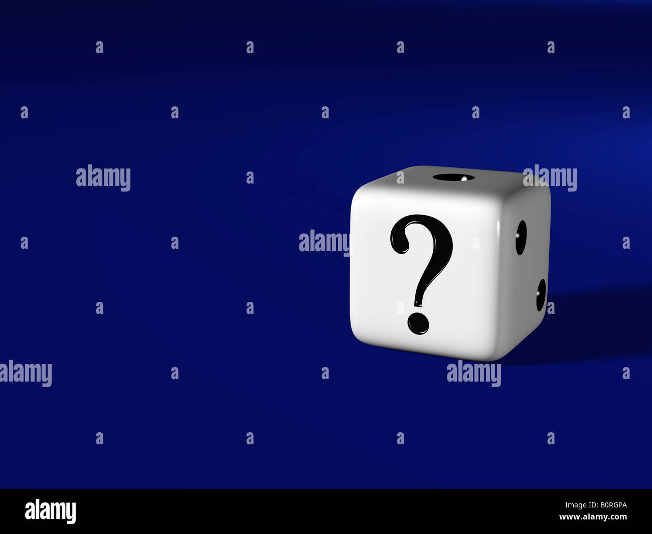 Question mark blue dice hi-res stock photography and images - Alamy